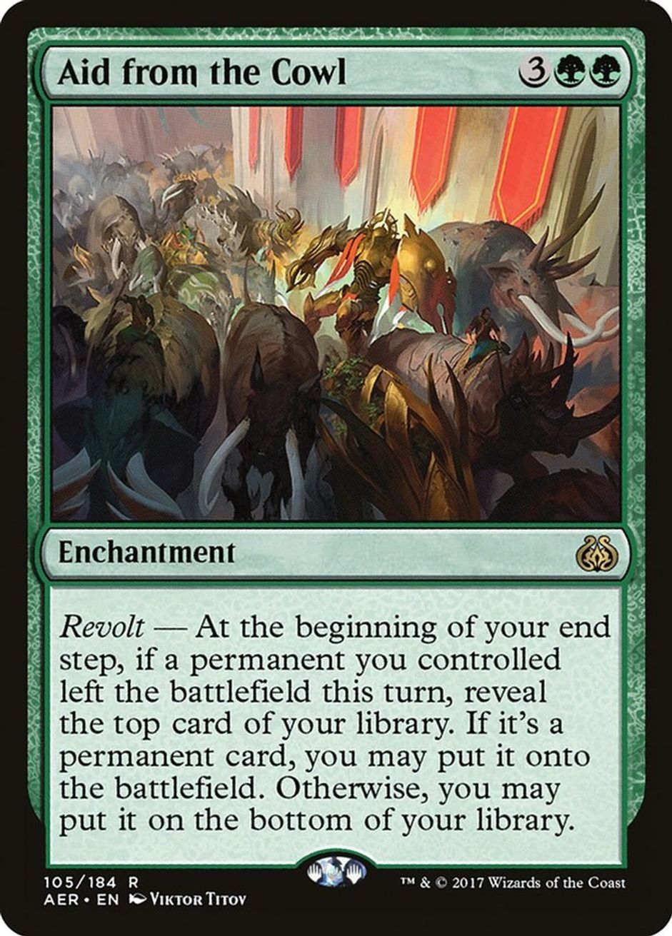 Aid from the Cowl - Aether Revolt - Magic: The Gathering