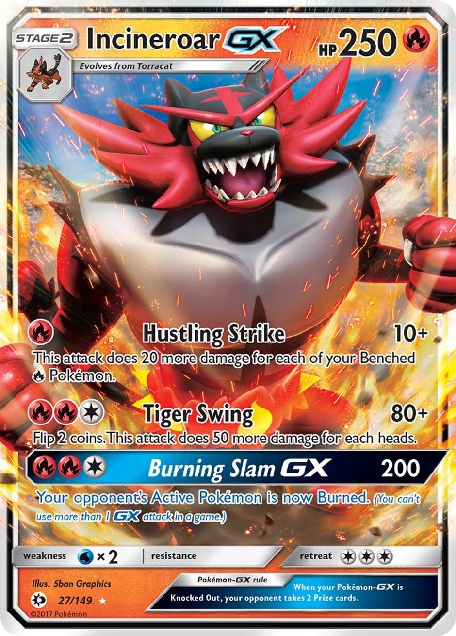Incineroar GX - SM Base Set - Pokemon