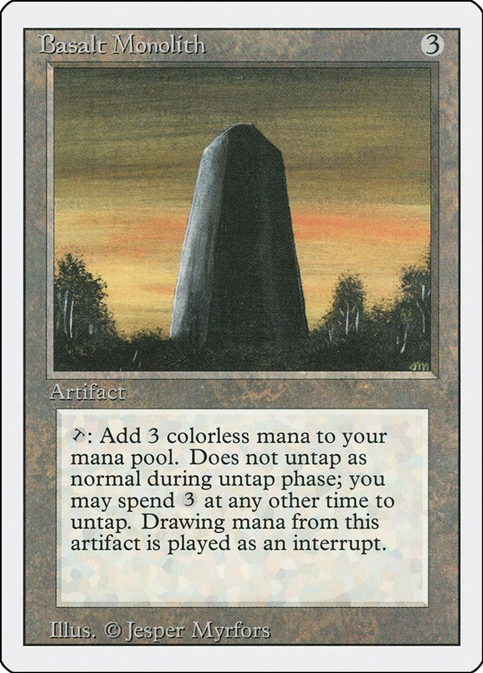 Basalt Monolith - Revised Edition - Magic: The Gathering