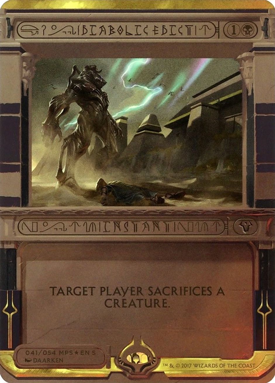 Diabolic Edict - Masterpiece Series: Amonkhet Invocations - Magic: The Gathering