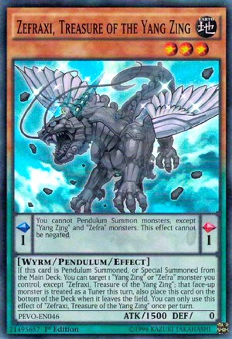 Zefraxi, Treasure of the Yang Zing - Pendulum Evolution - YuGiOh