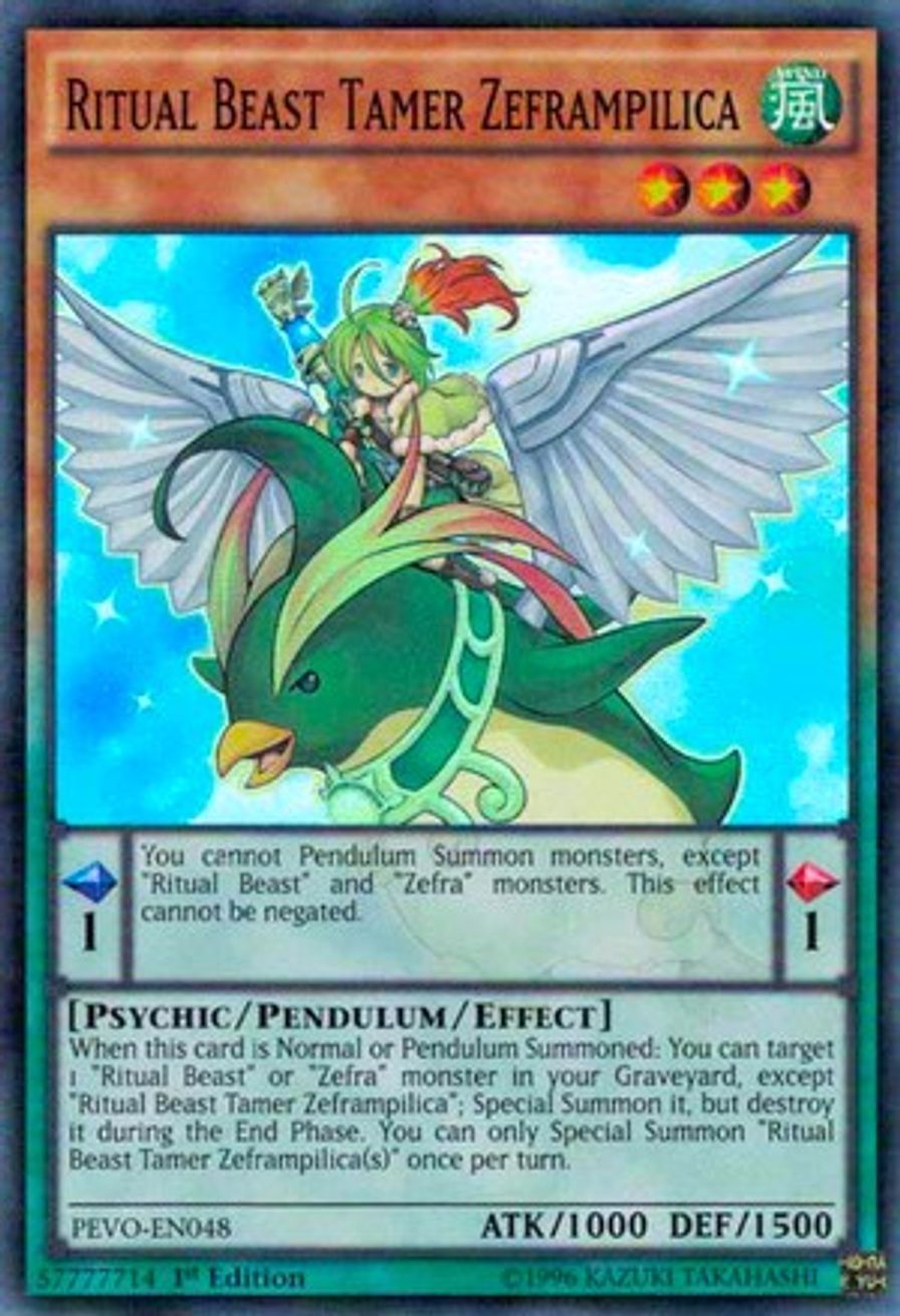 Ritual Beast Tamer Zeframpilica - Pendulum Evolution - YuGiOh
