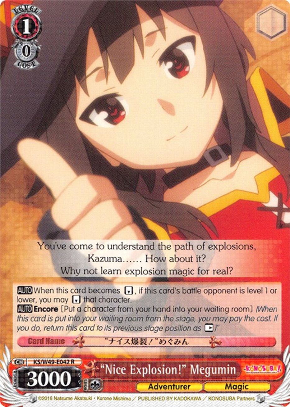"Nice Explosion!" Megumin - KonoSuba - Weiss Schwarz