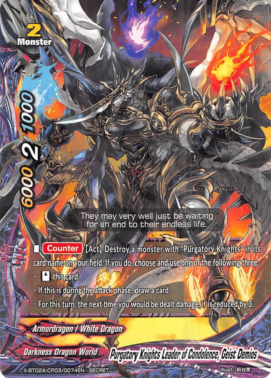 Purgatory Knights Leader of Condolence, Geist Demios (Secret R Foil ...
