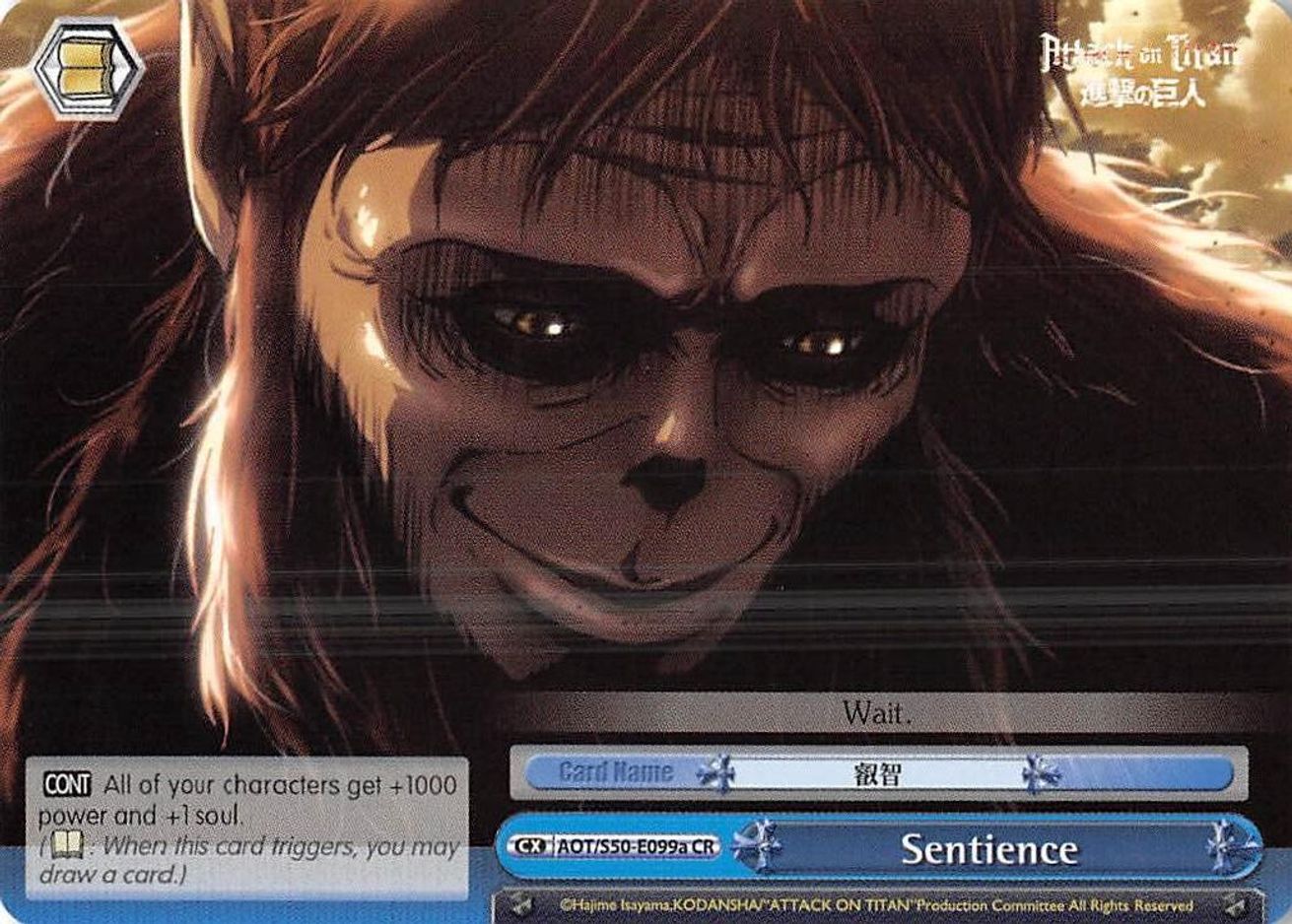 Sentience (A) - Attack on Titan Vol. 2 - Weiss Schwarz