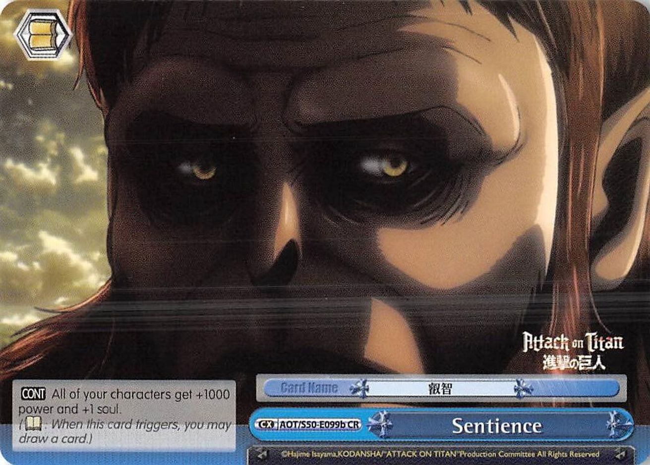 Sentience (B) - Attack on Titan Vol. 2 - Weiss Schwarz