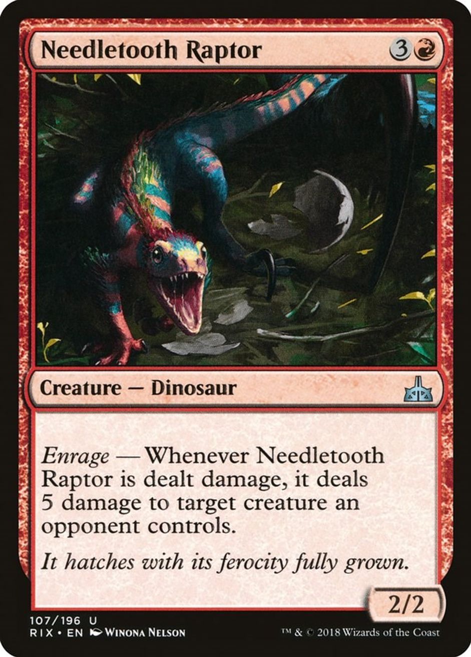 Needletooth Raptor - Rivals of Ixalan - Magic: The Gathering