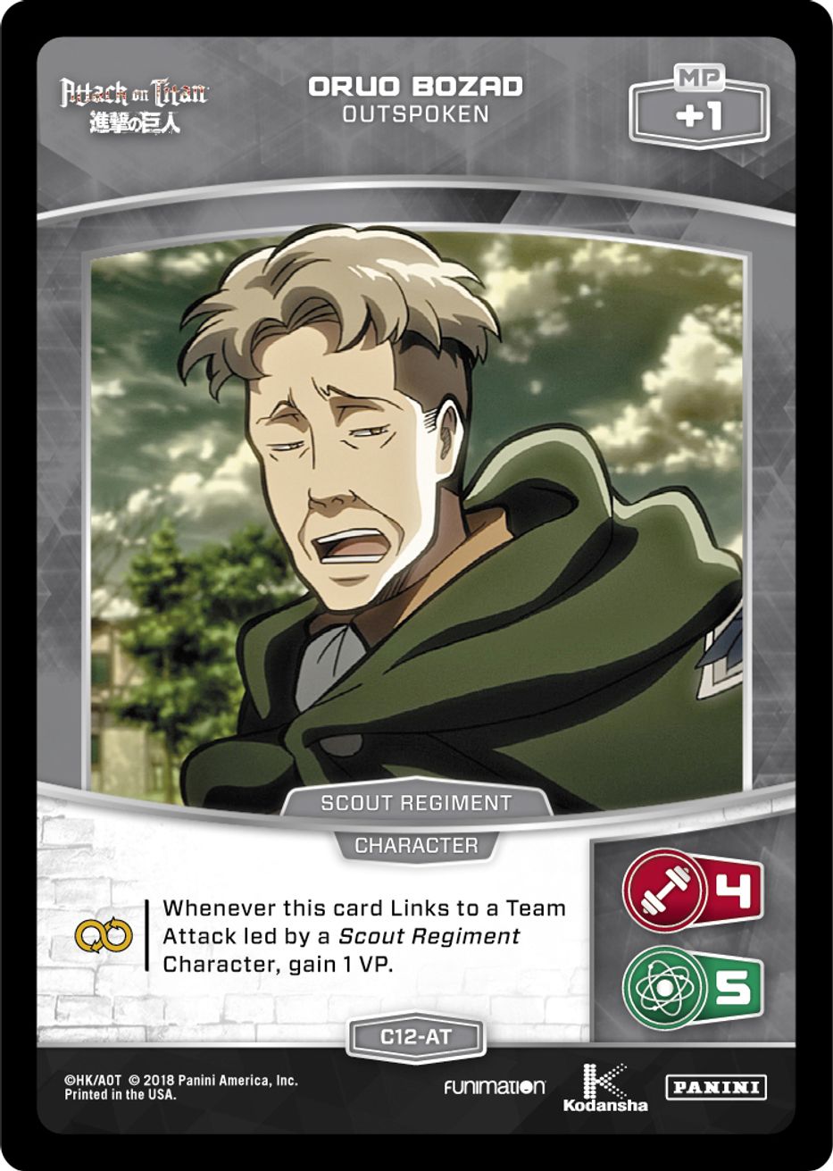 Oruo Bozad - Outspoken - Attack on Titan - MetaX TCG