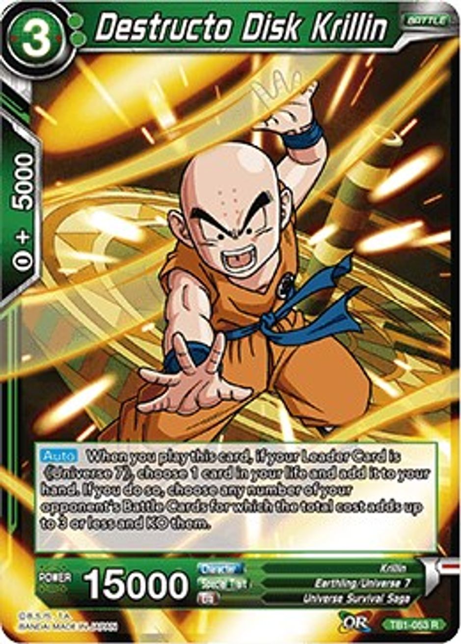 Destructo Disk Krillin - Tournament of Power - Dragon Ball Super: Masters