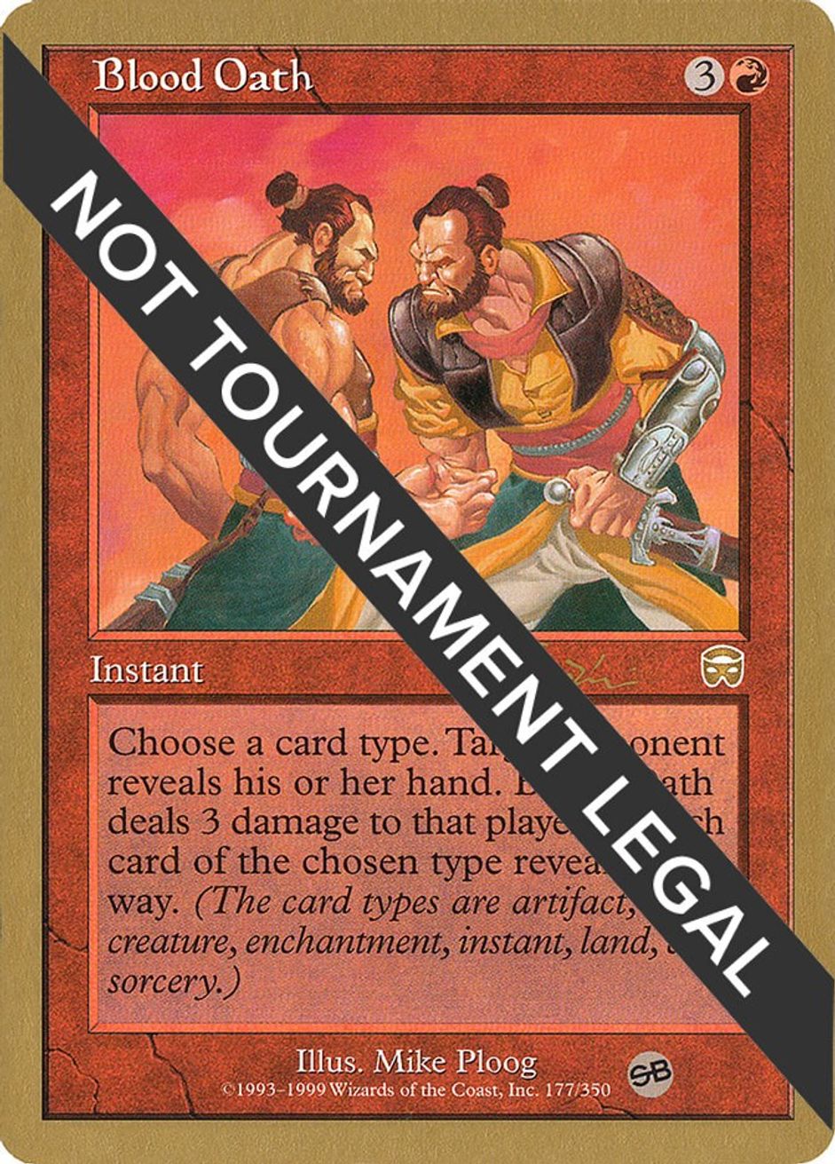 Blood Oath - 2001 Jan Tomcani (MMQ) (SB) - World Championship Decks - Magic: The Gathering