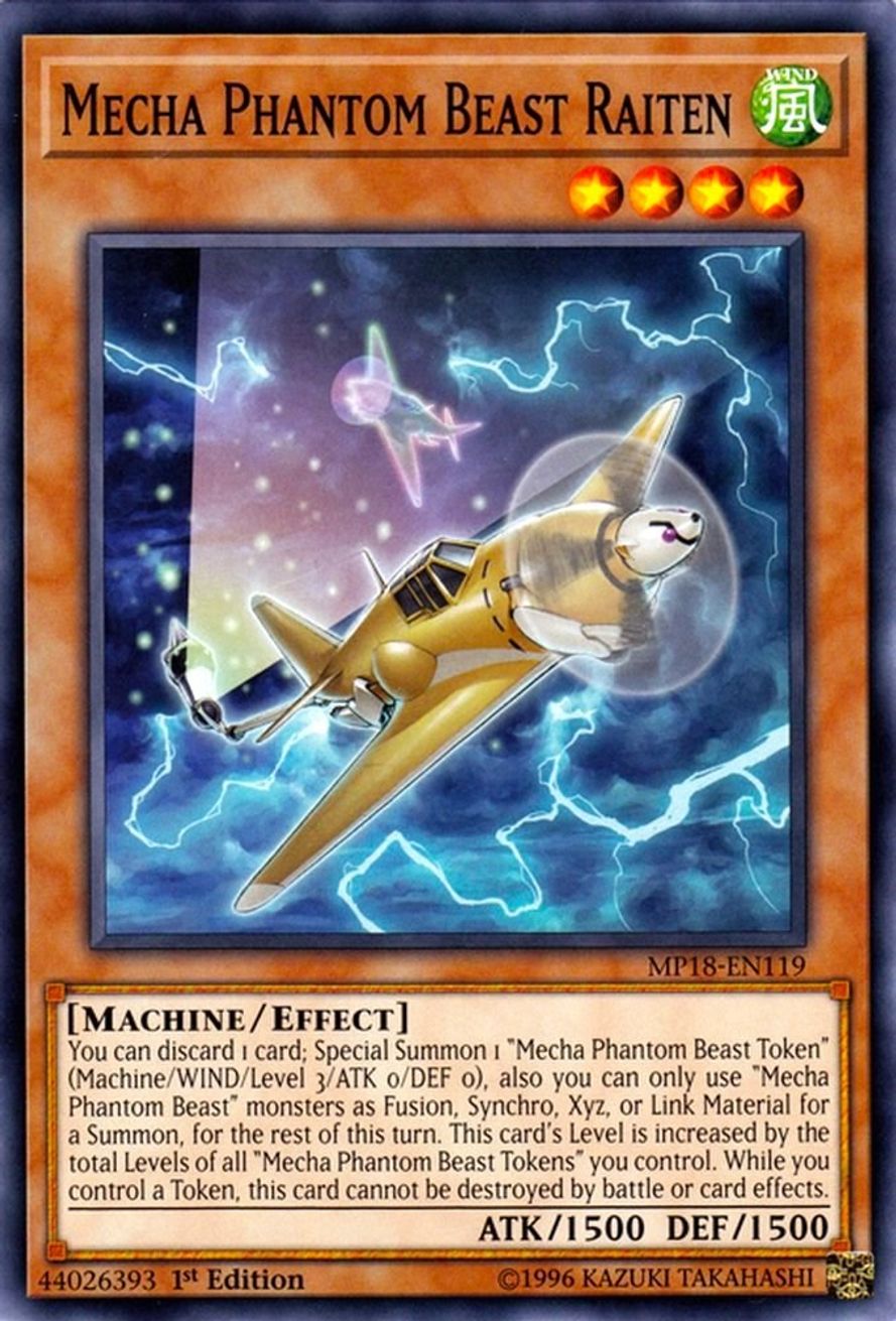 Mecha Phantom Beast Raiten - 2018 Mega-Tins Mega Pack - YuGiOh