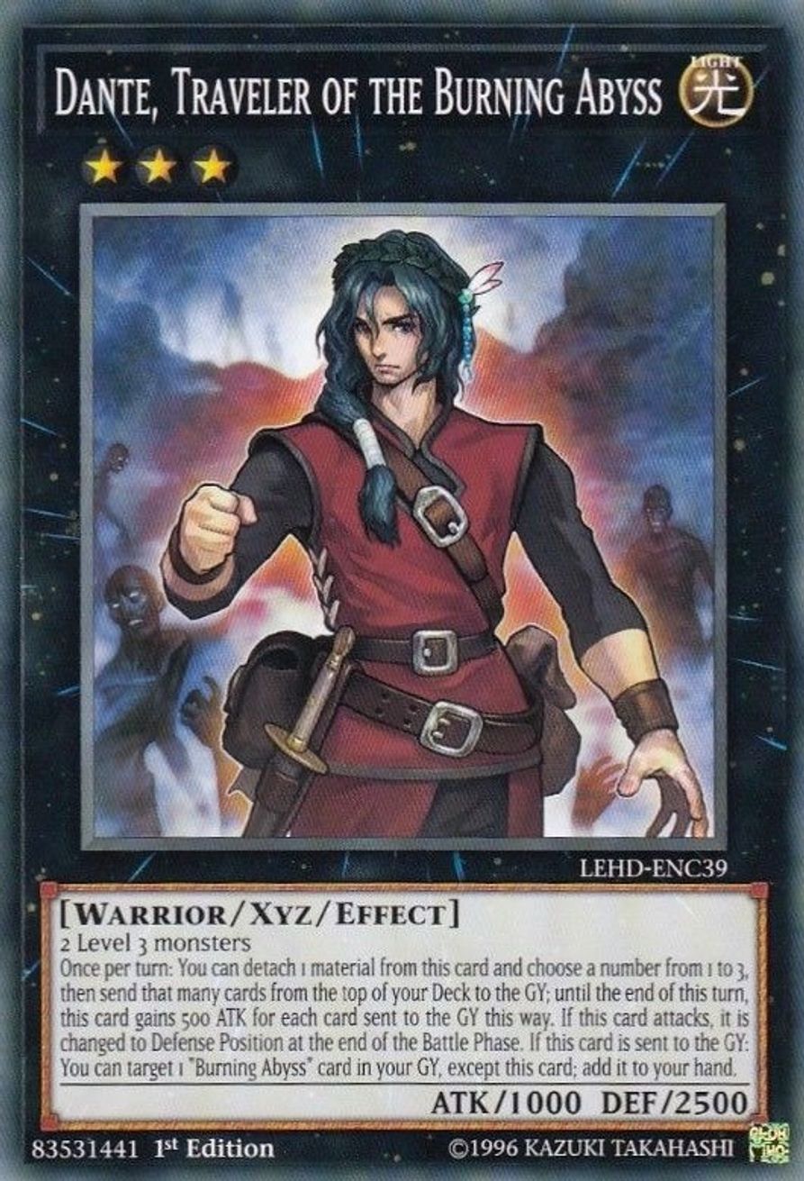 Dante, Traveler of the Burning Abyss - Legendary Hero Decks - YuGiOh