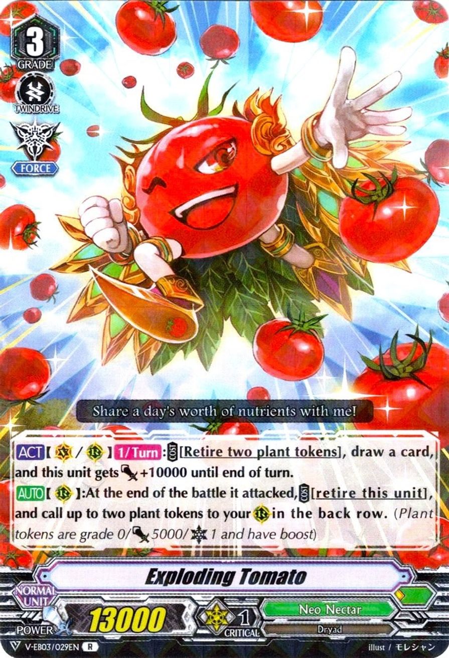 Exploding Tomato - V-EB03: ULTRARARE MIRACLE COLLECTION - Cardfight ...