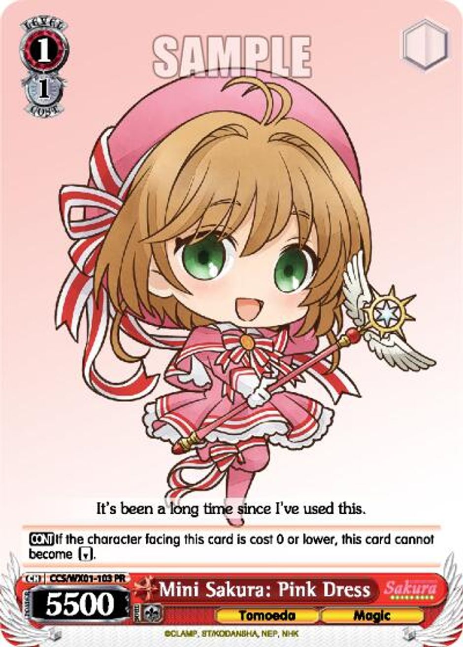 Mini Sakura: Pink Dress - Cardcaptor Sakura: Clear Card - Weiss Schwarz