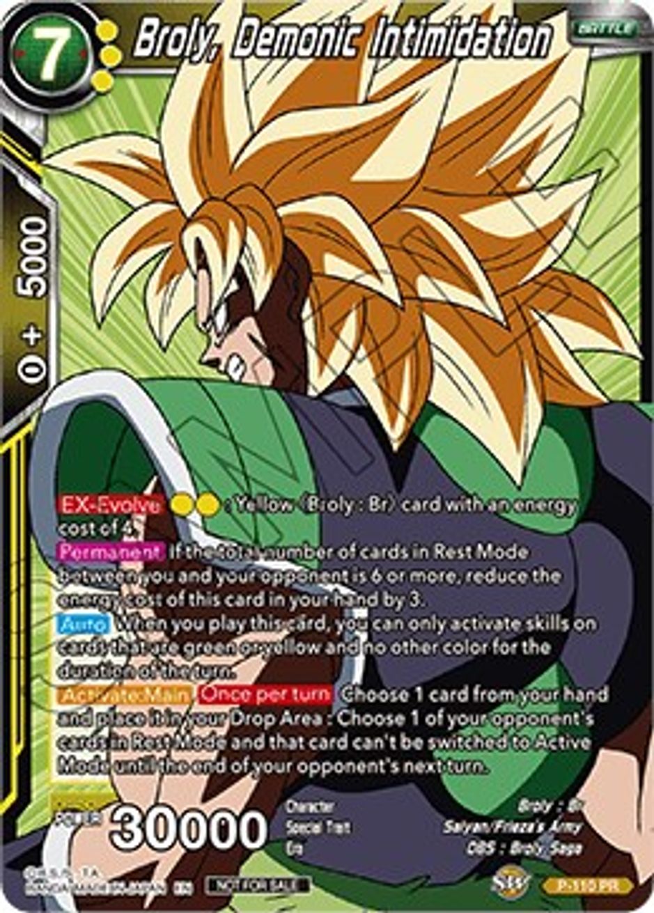 Broly, Demonic Intimidation (Broly Pack Vol. 3) - Promotion Cards ...