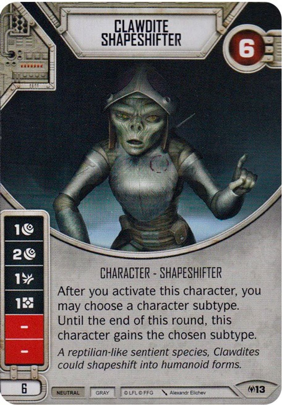 Clawdite Shapeshifter - Allies of Necessity - Star Wars: Destiny