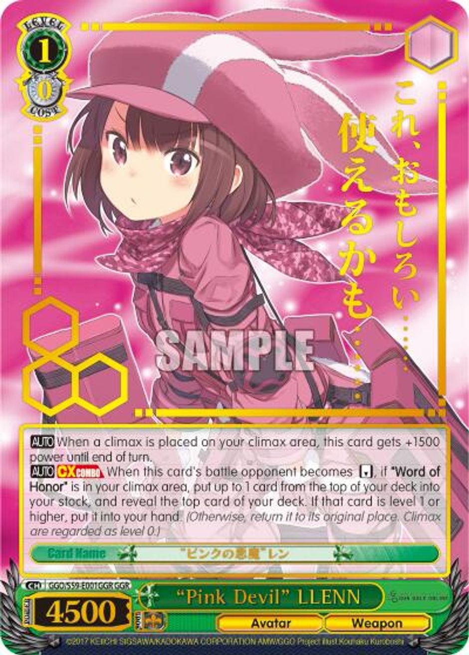 "Pink Devil" LLENN (GGR) - Gun Gale Online - Weiss Schwarz