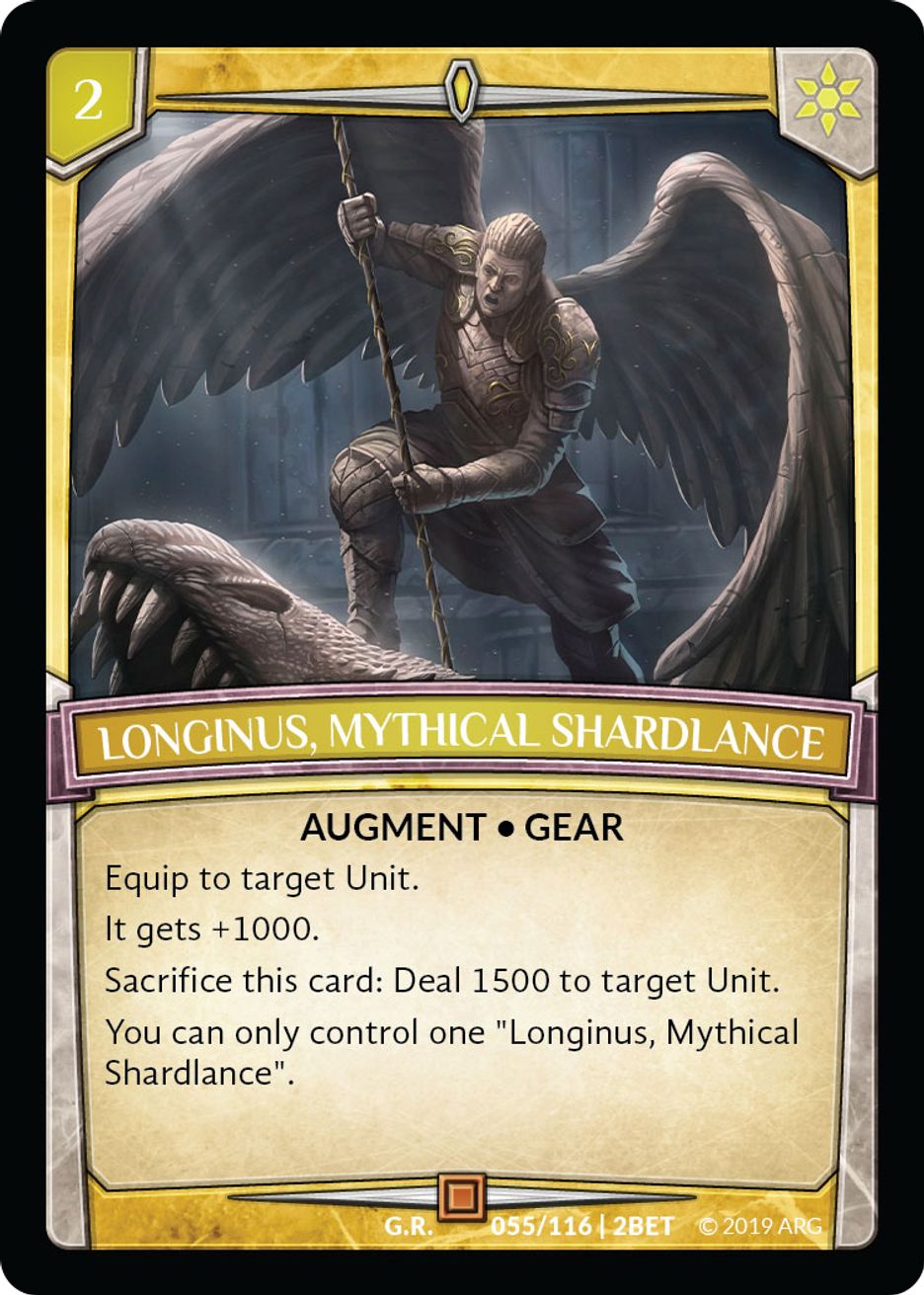 Longinus, Mythical Shardlance - Betrayal - Argent Saga TCG