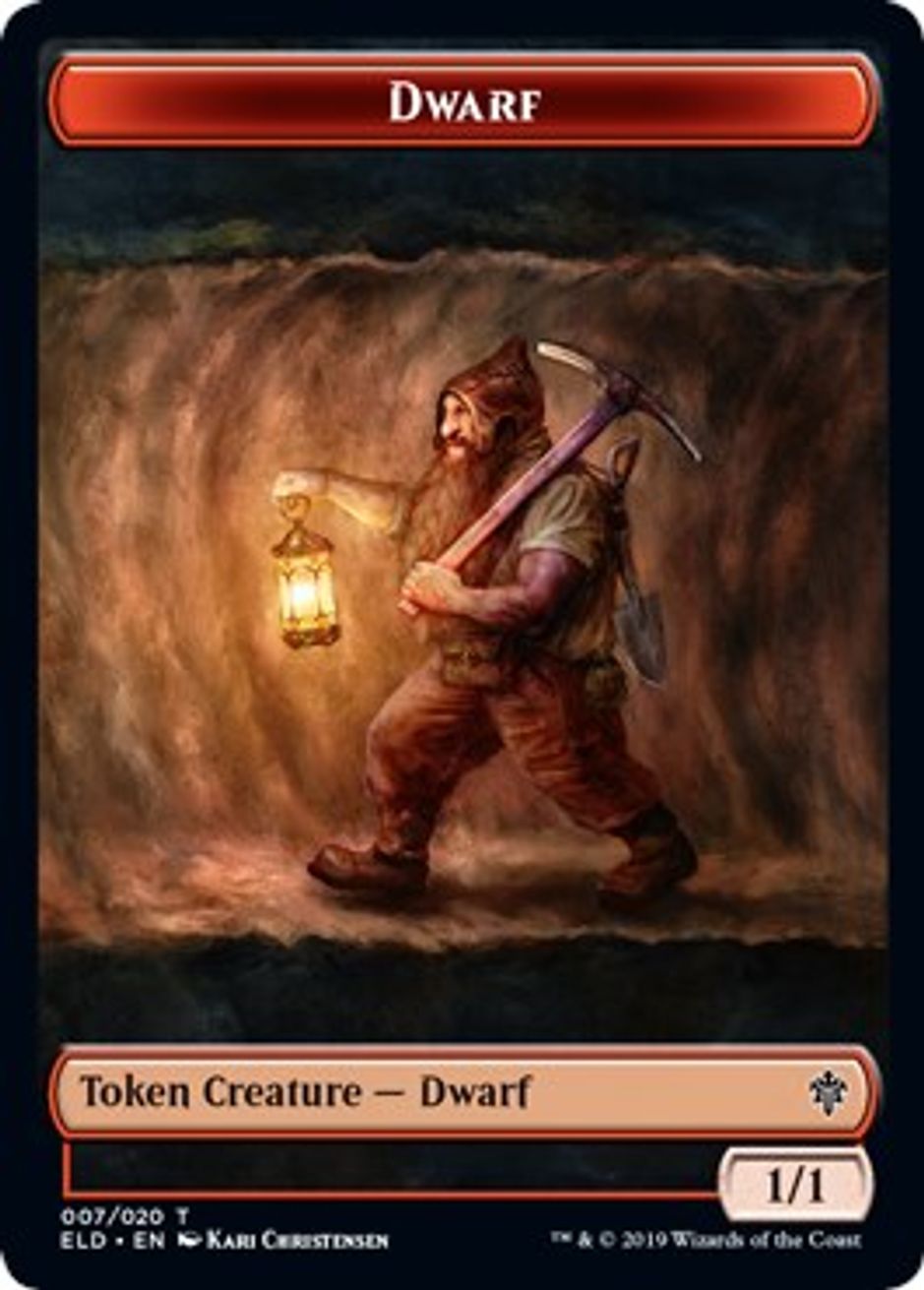 Dwarf Token - Throne of Eldraine - Magic: The Gathering