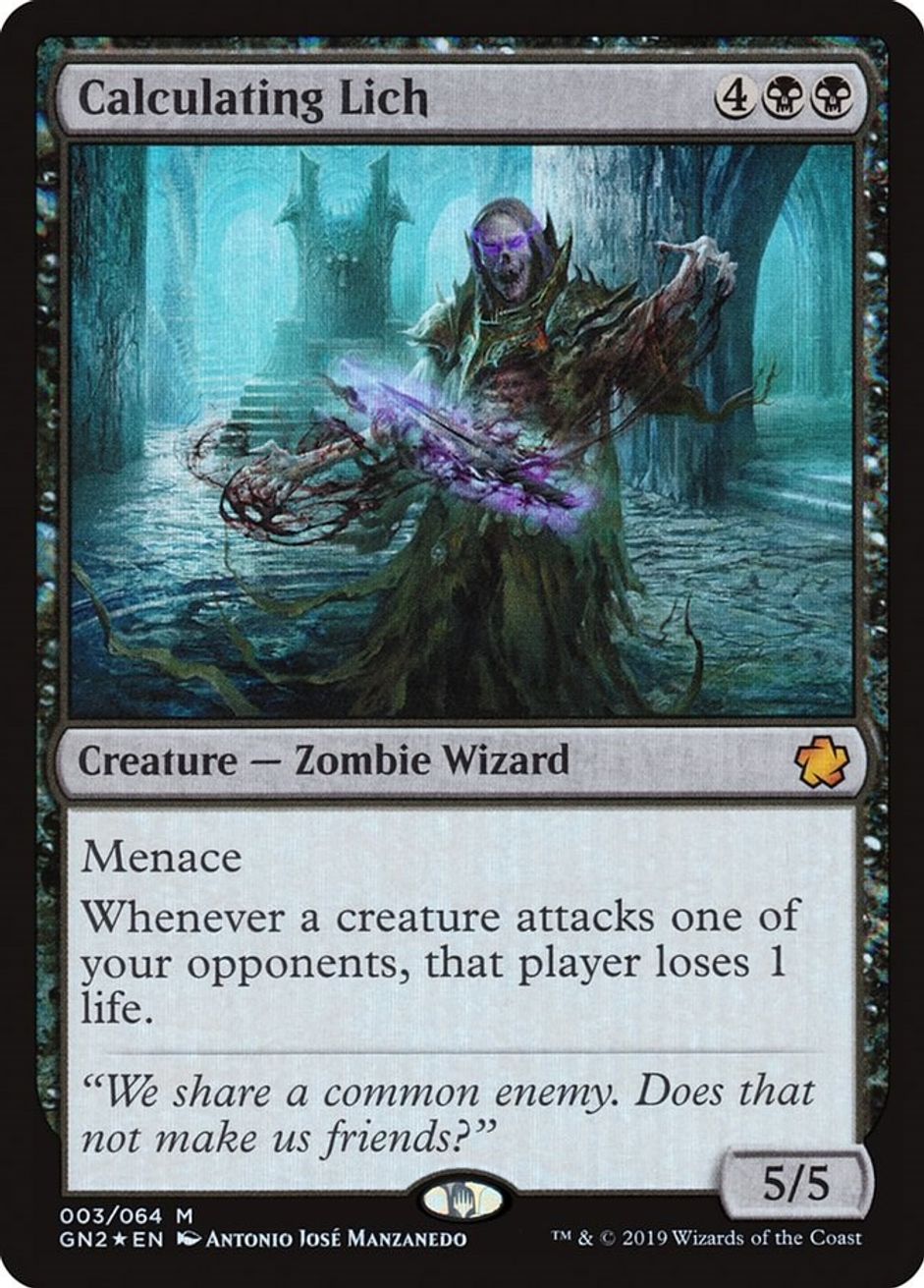 Calculating Lich - Magic Game Night 2019 - Magic: The Gathering