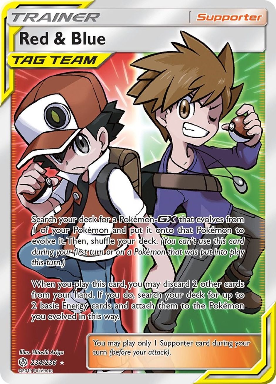 Red & Blue (Full Art) - SM - Cosmic Eclipse - Pokemon