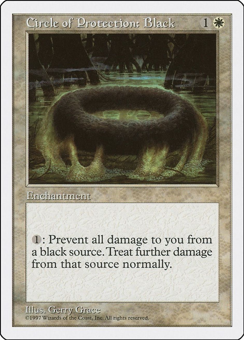 Circle of Protection: Black - Fifth Edition - Magic: The Gathering