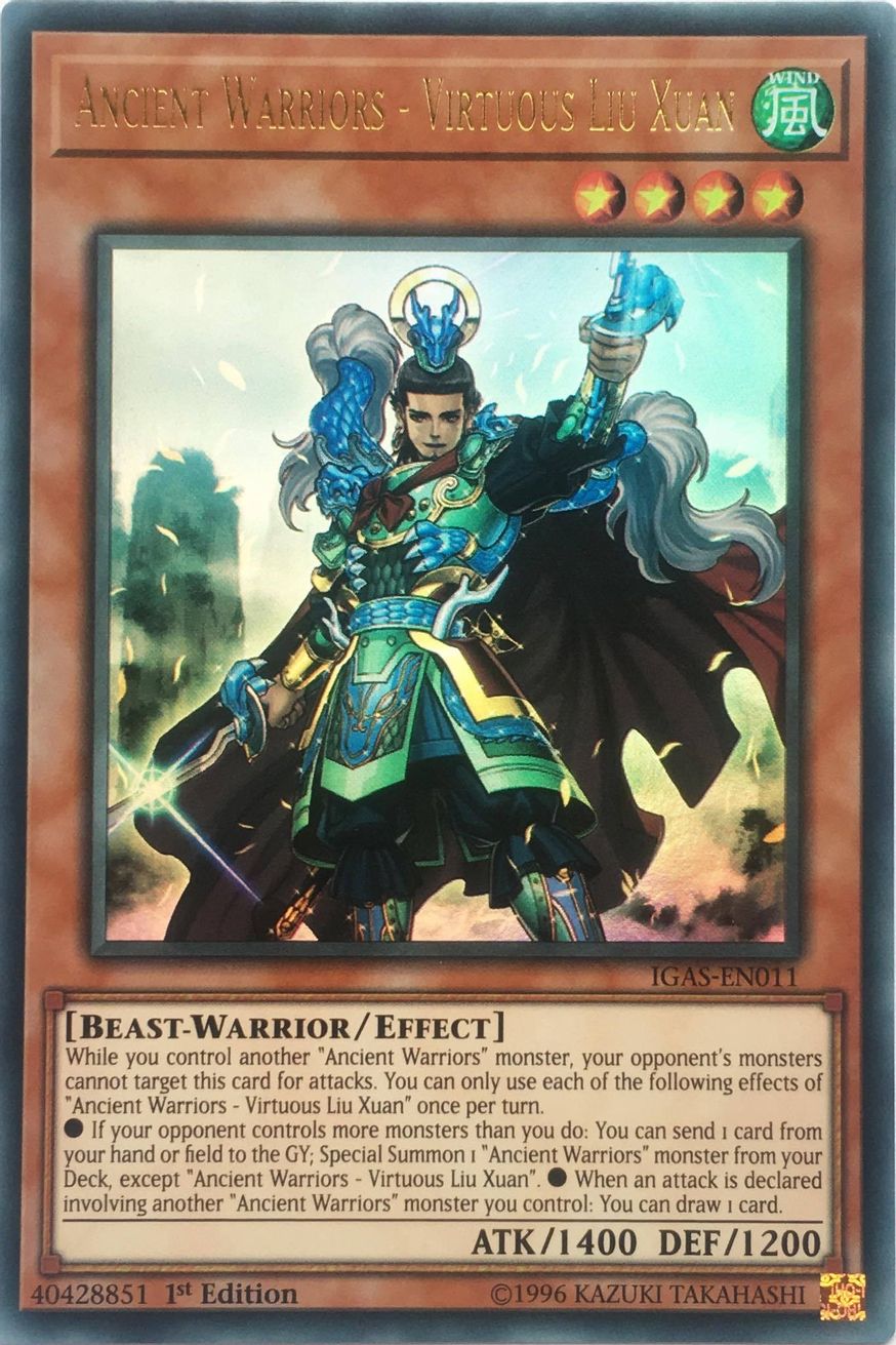 Ancient Warriors - Virtuous Liu Xuan - Ignition Assault - YuGiOh