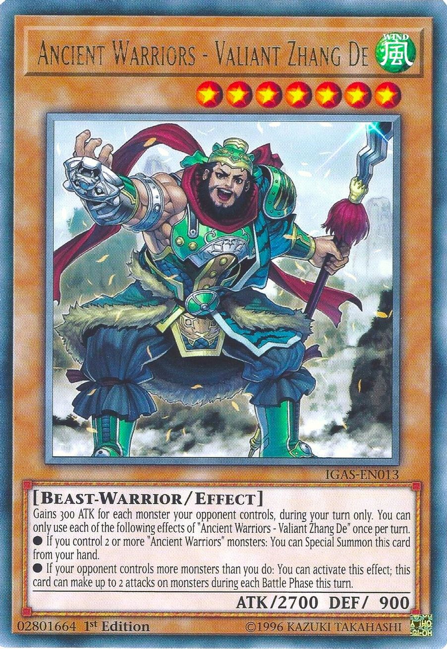 Ancient Warriors - Valiant Zhang De - Ignition Assault - YuGiOh
