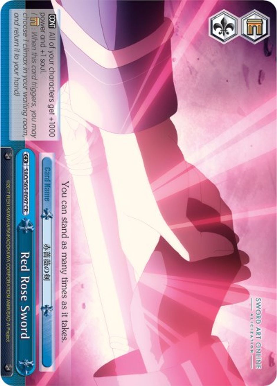 Red Rose Sword - Sword Art Online -Alicization- - Weiss Schwarz