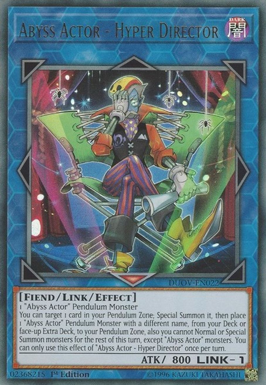 Abyss Actor - Hyper Director - Duel Overload - YuGiOh