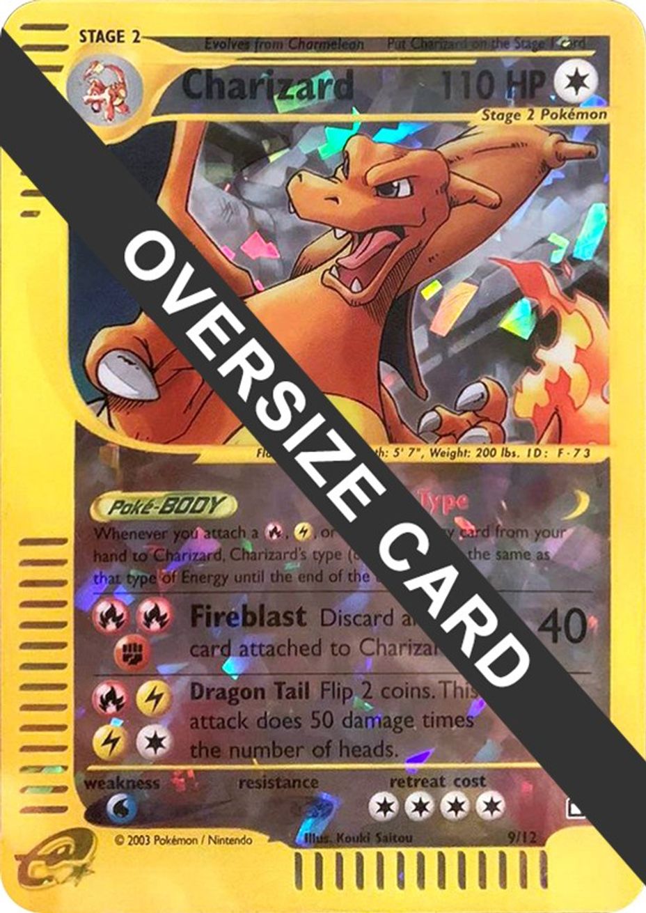 Charizard - 9/12 (Box Topper) - Jumbo Cards - Pokemon