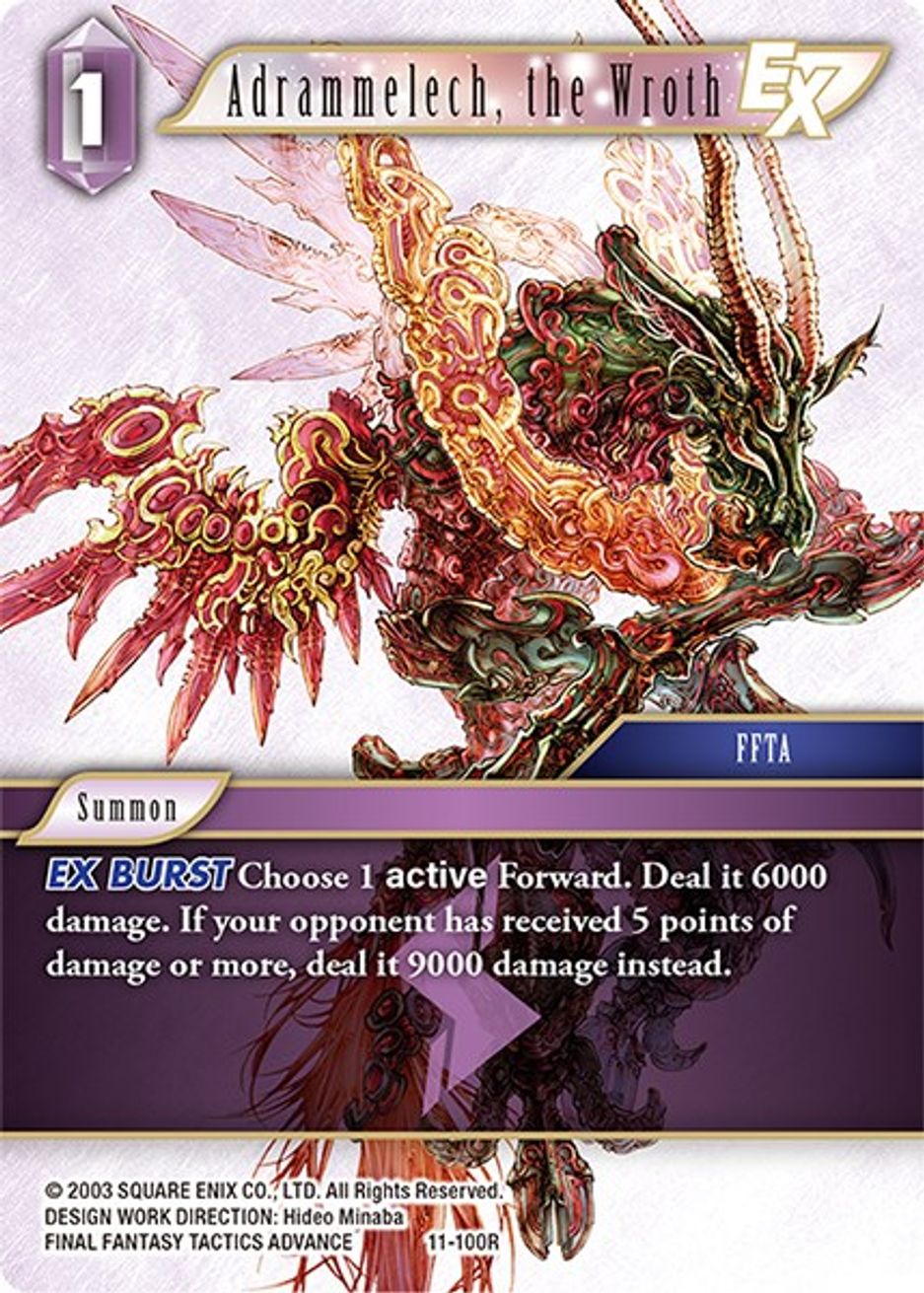 Adrammelech, the Wroth EX - Opus XI - Final Fantasy TCG