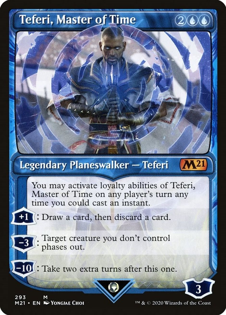 Teferi, Master of Time (Showcase) (293) - Core Set 2021 - Magic: The ...