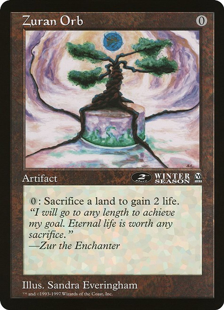 Zuran Orb (Arena League) - Oversize Cards - Magic: The Gathering