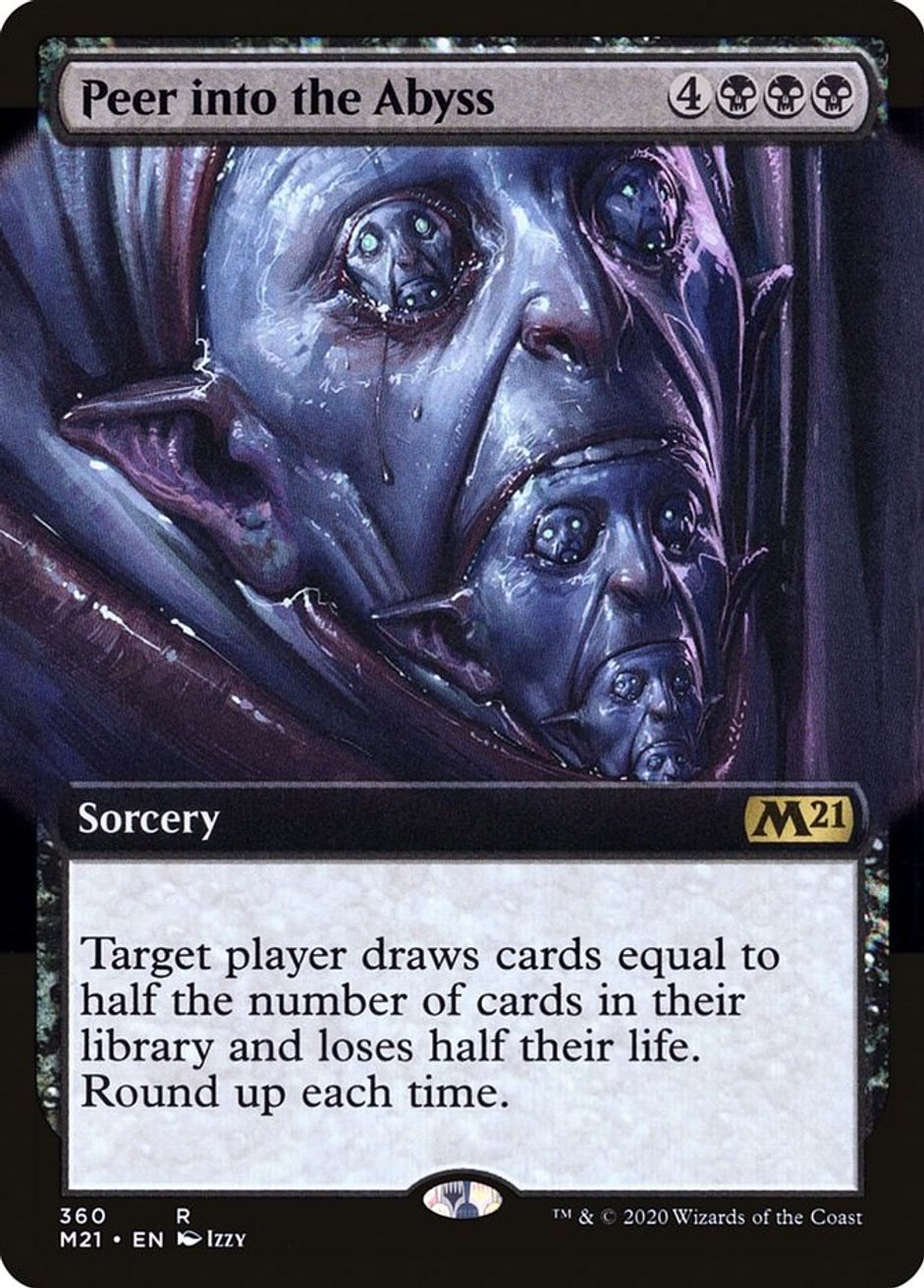 Peer Into the Abyss (Extended Art) - Core Set 2021 - Magic: The Gathering