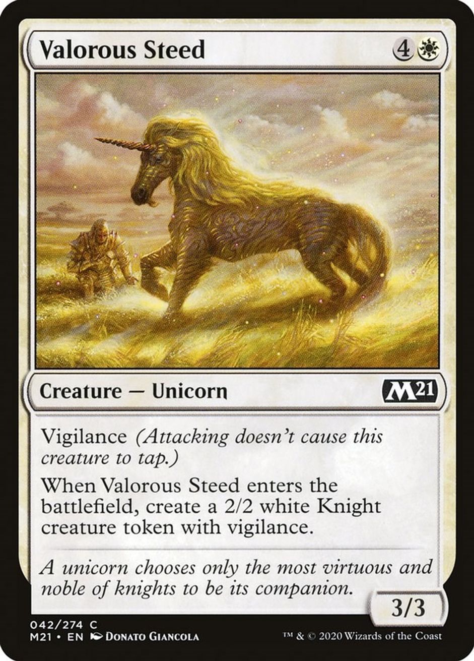 Valorous Steed - Core Set 2021 - Magic: The Gathering