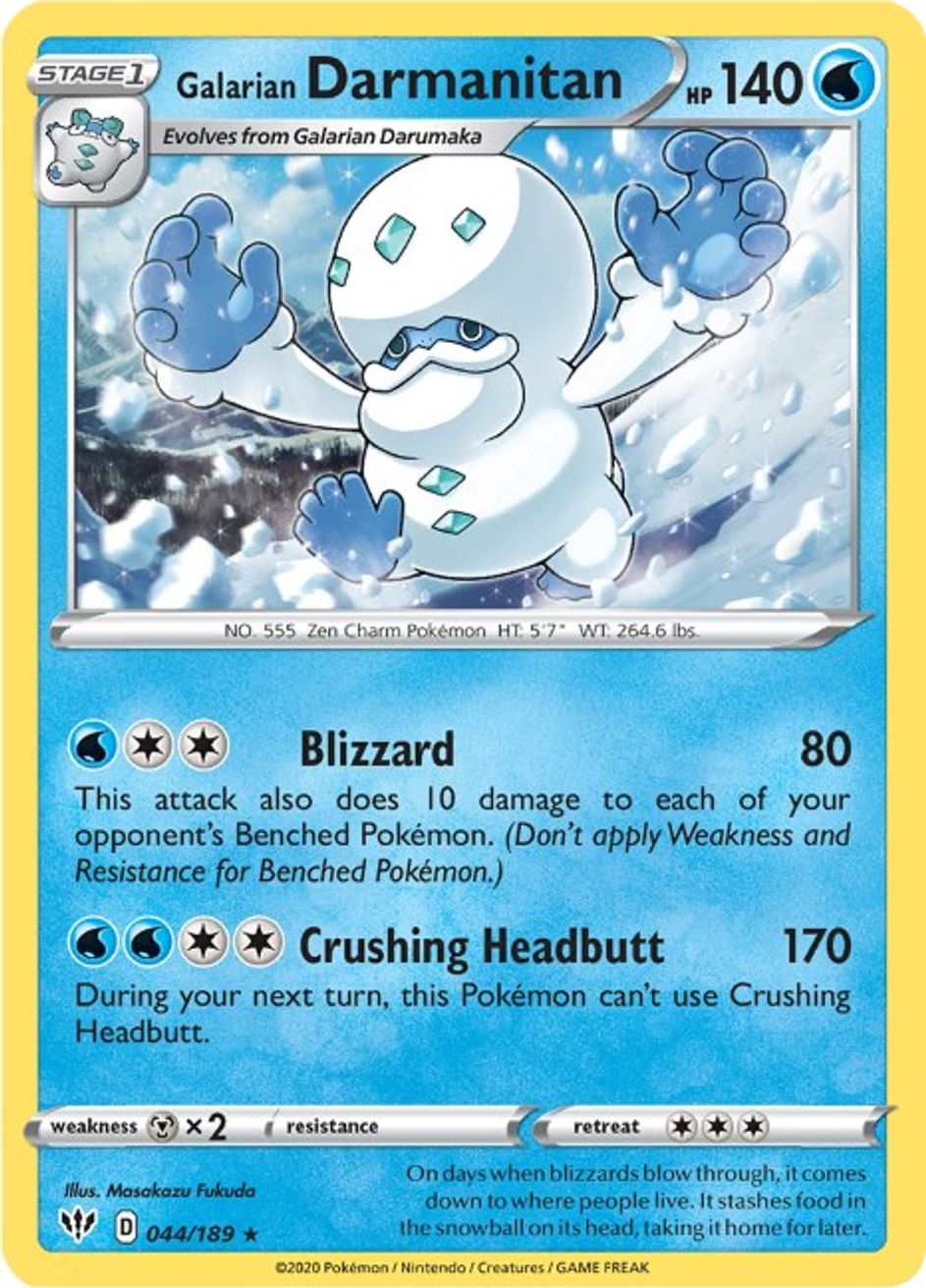 Galarian Darmanitan - 44/189 (Cracked Ice Holo) - Deck Exclusives - Pokemon