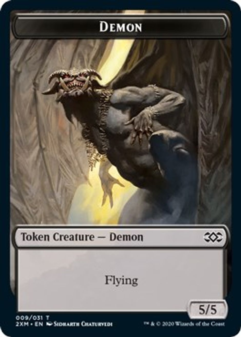 Demon // Marit Lage Double-sided Token - Double Masters - Magic: The ...