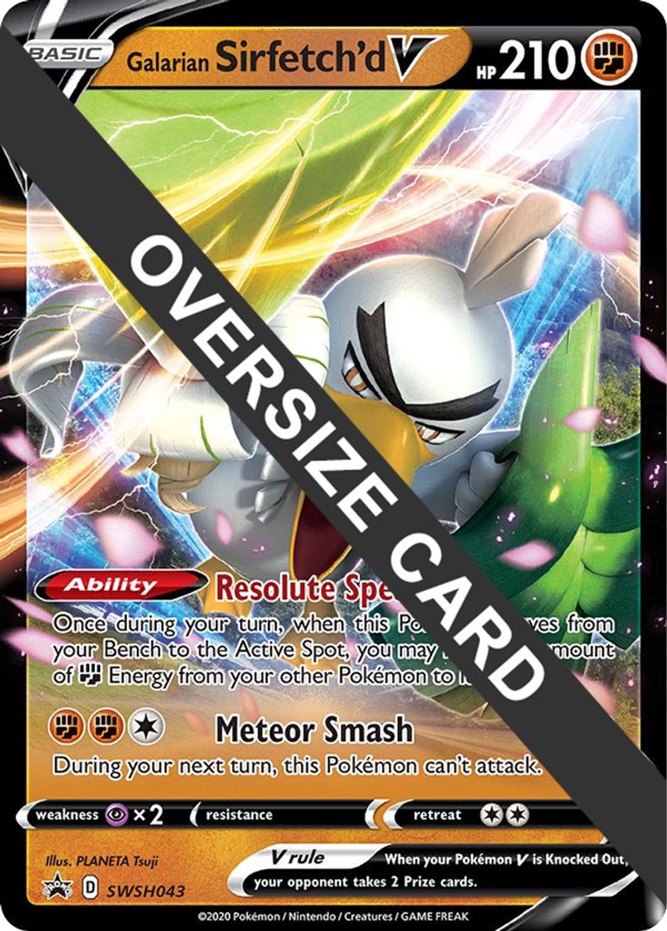 Galarian Sirfetch'd V - SWSH043 - Jumbo Cards - Pokemon