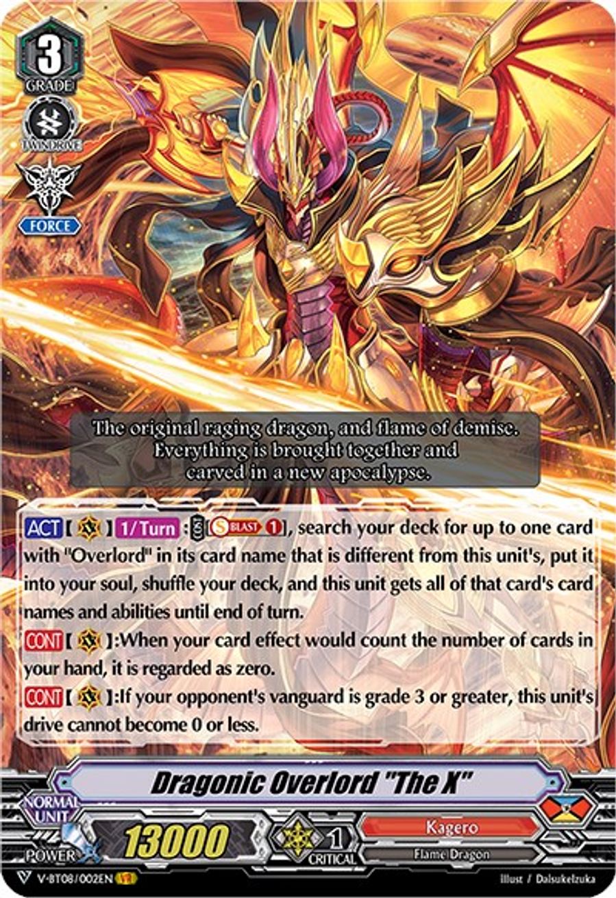 Dragonic Overlord "The X" - Silverdust Blaze - Cardfight Vanguard