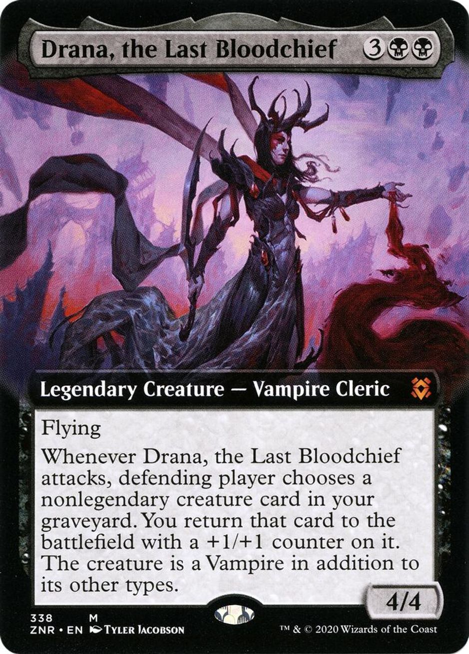 Drana, the Last Bloodchief (Extended Art) - Zendikar Rising - Magic ...