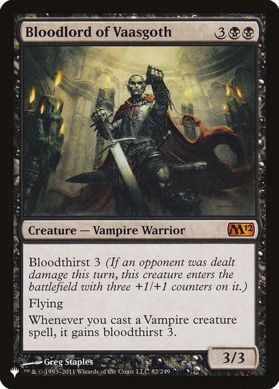 Bloodlord of Vaasgoth - The List Reprints - Magic: The Gathering
