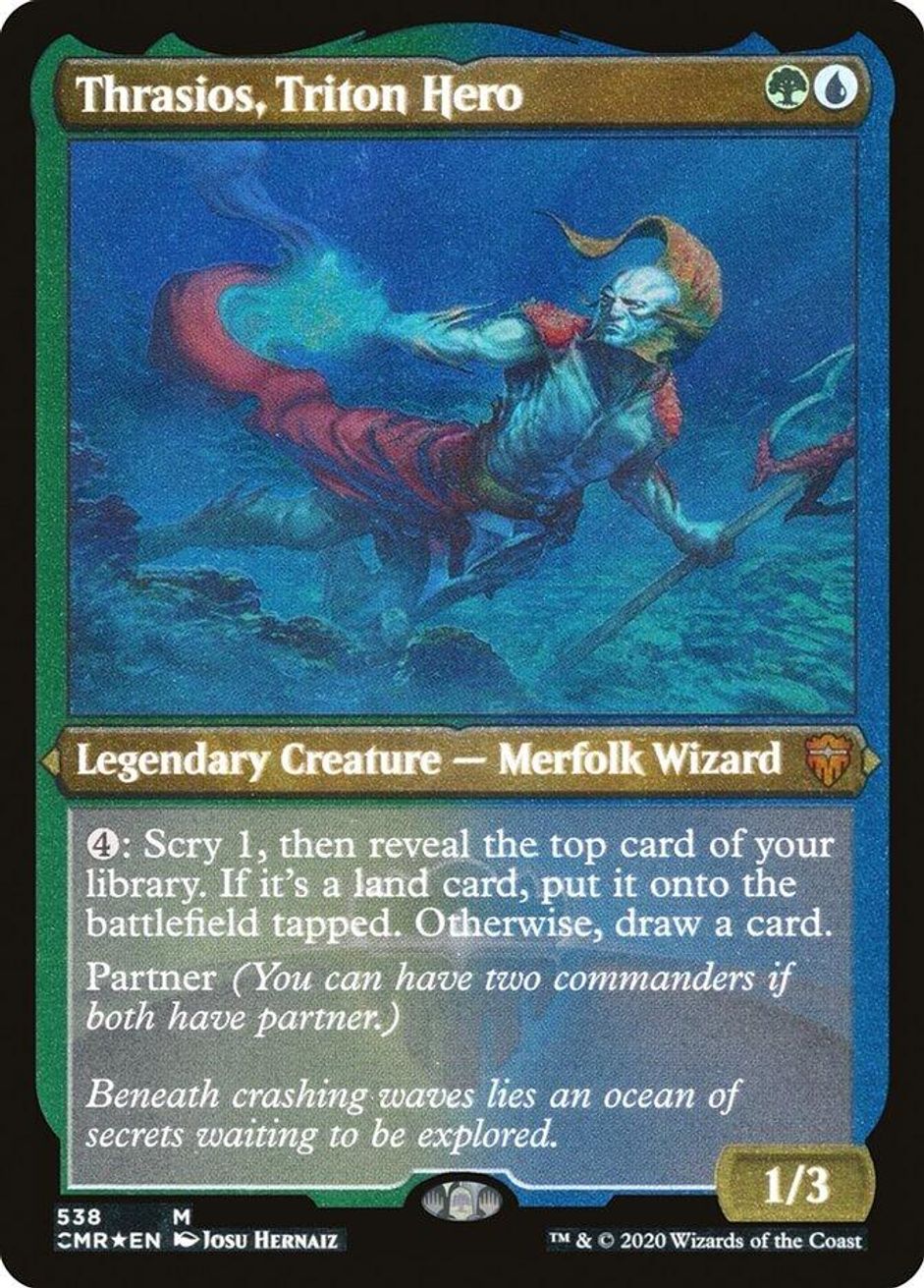 Thrasios, Triton Hero (Foil Etched) - Commander Legends - Magic: The ...