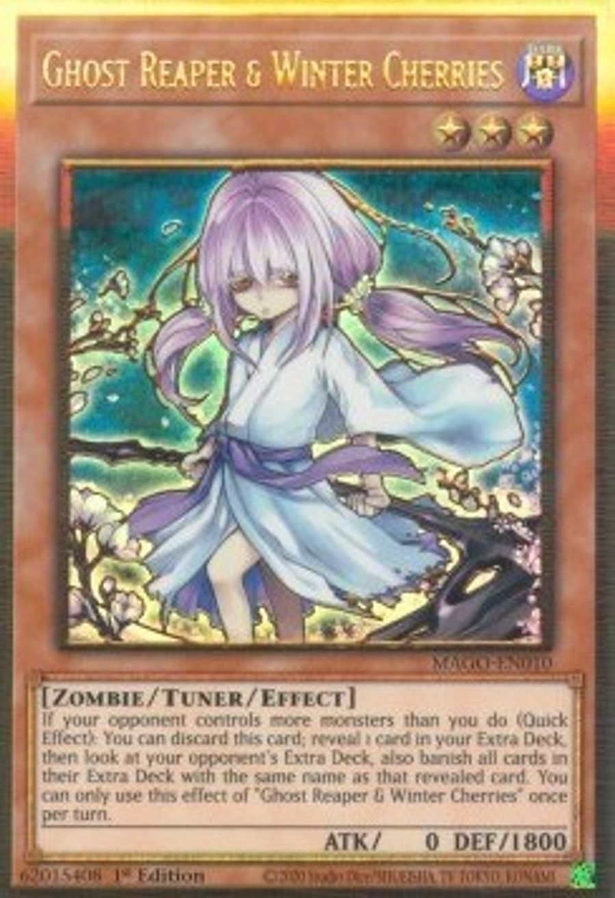 Ghost Reaper & Winter Cherries (Alternate Art) - Maximum Gold - YuGiOh