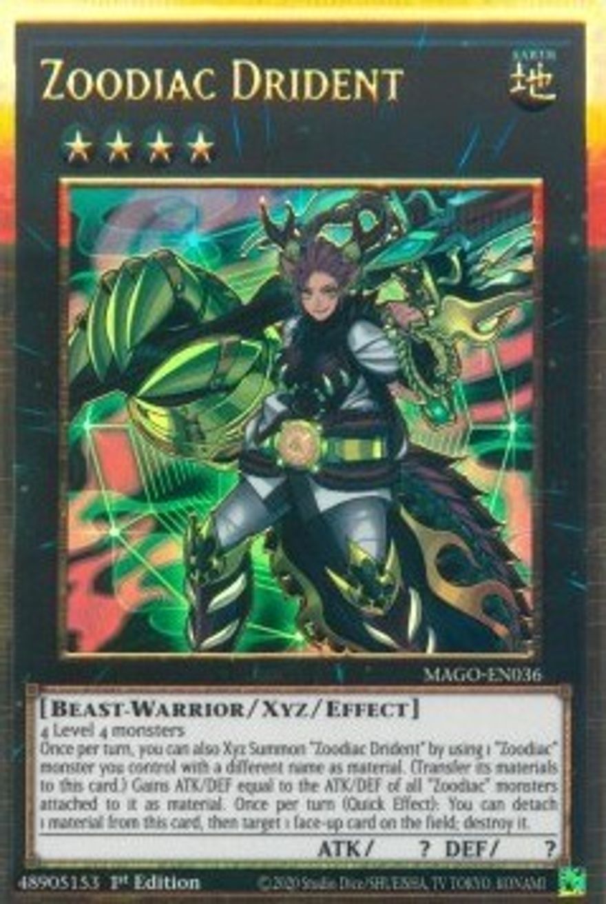 Zoodiac Drident - Maximum Gold - YuGiOh