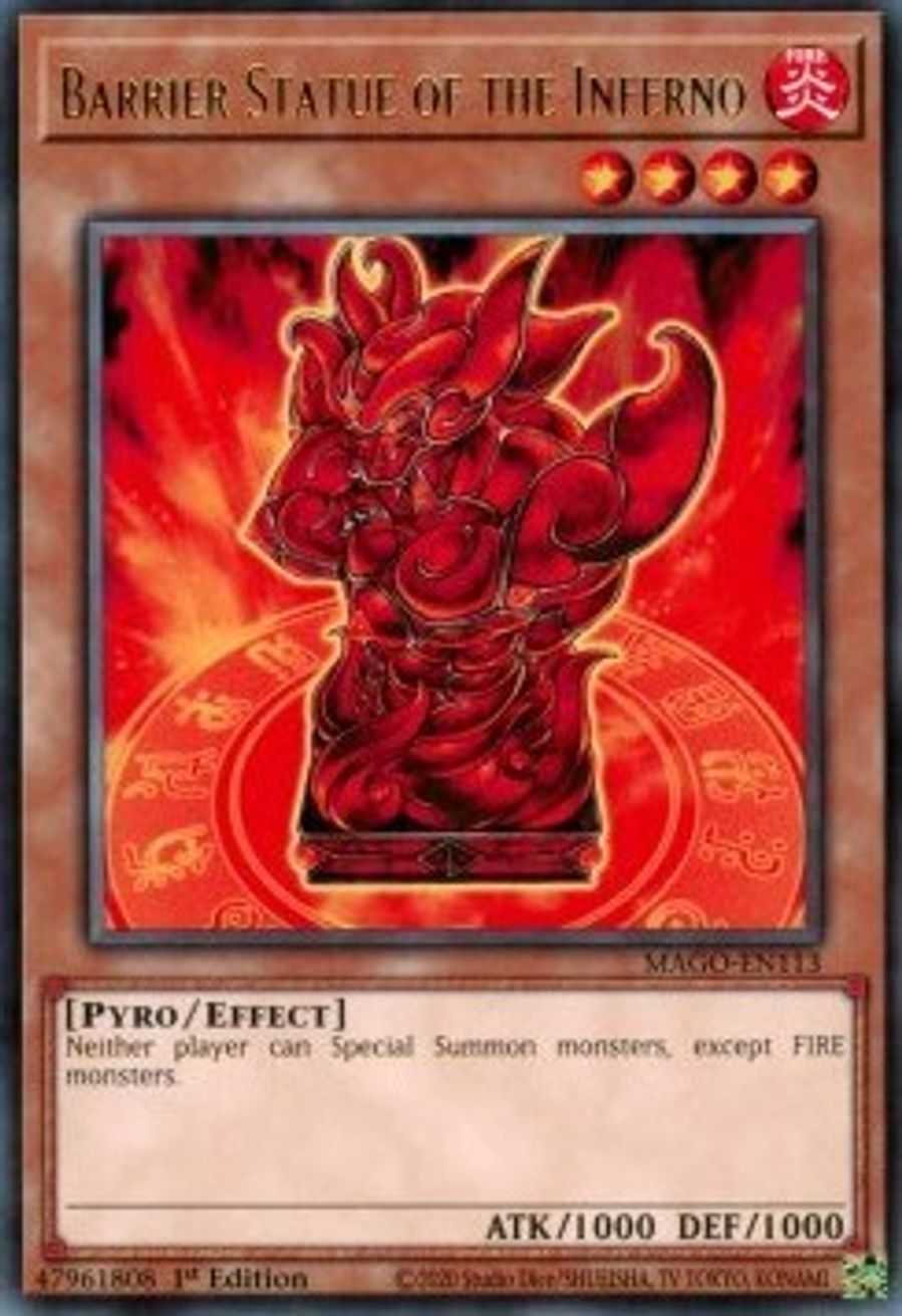 Barrier Statue of the Inferno - Maximum Gold - YuGiOh