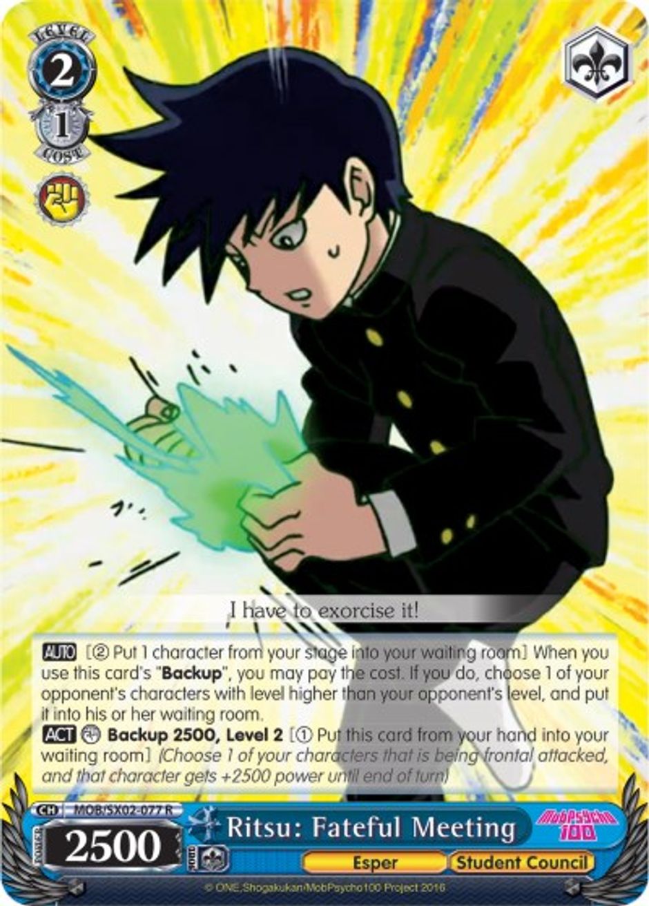 Ritsu: Fateful Meeting - Mob Psycho 100 - Weiss Schwarz