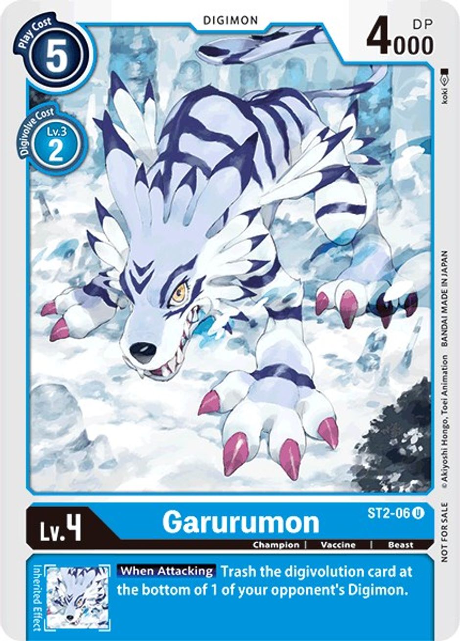 Garurumon - ST2-06 (Tamer Party Promo) - Starter Deck 02: Cocytus Blue ...