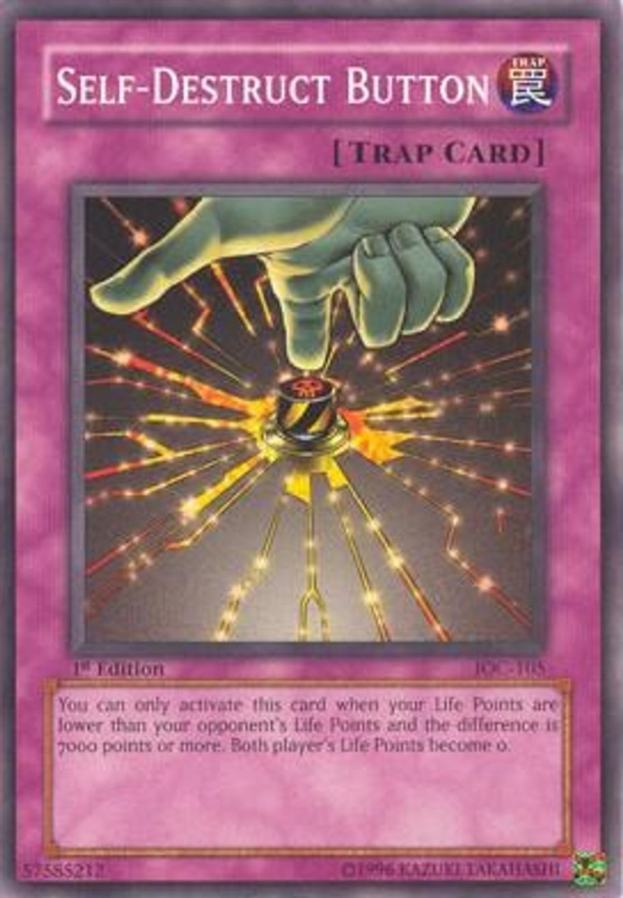 Self-Destruct Button - Invasion of Chaos - YuGiOh