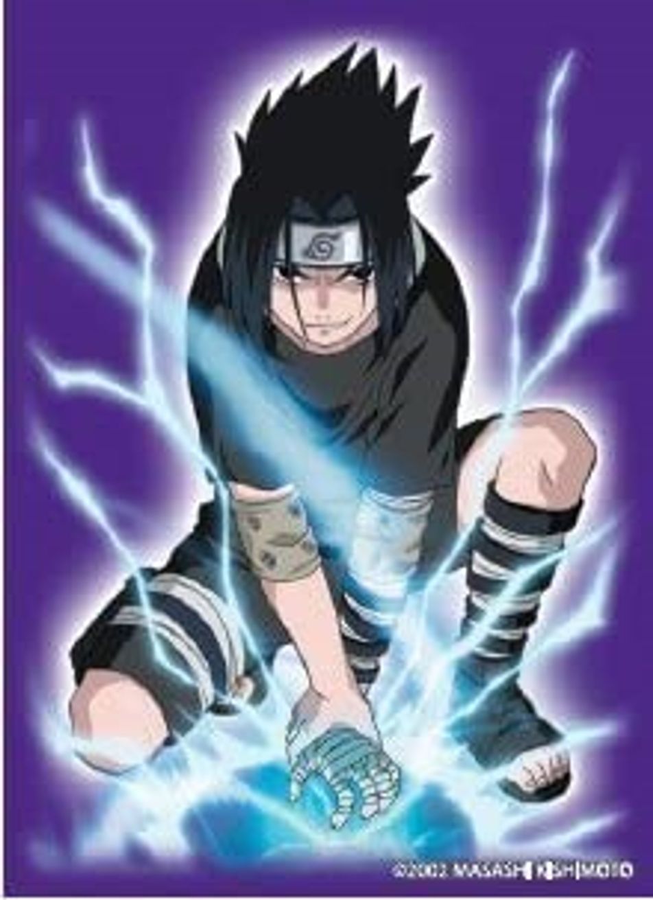 Naruto CCG US Exclusive Card Sleeves - Sasuke Uchiha Lightning (Purple ...